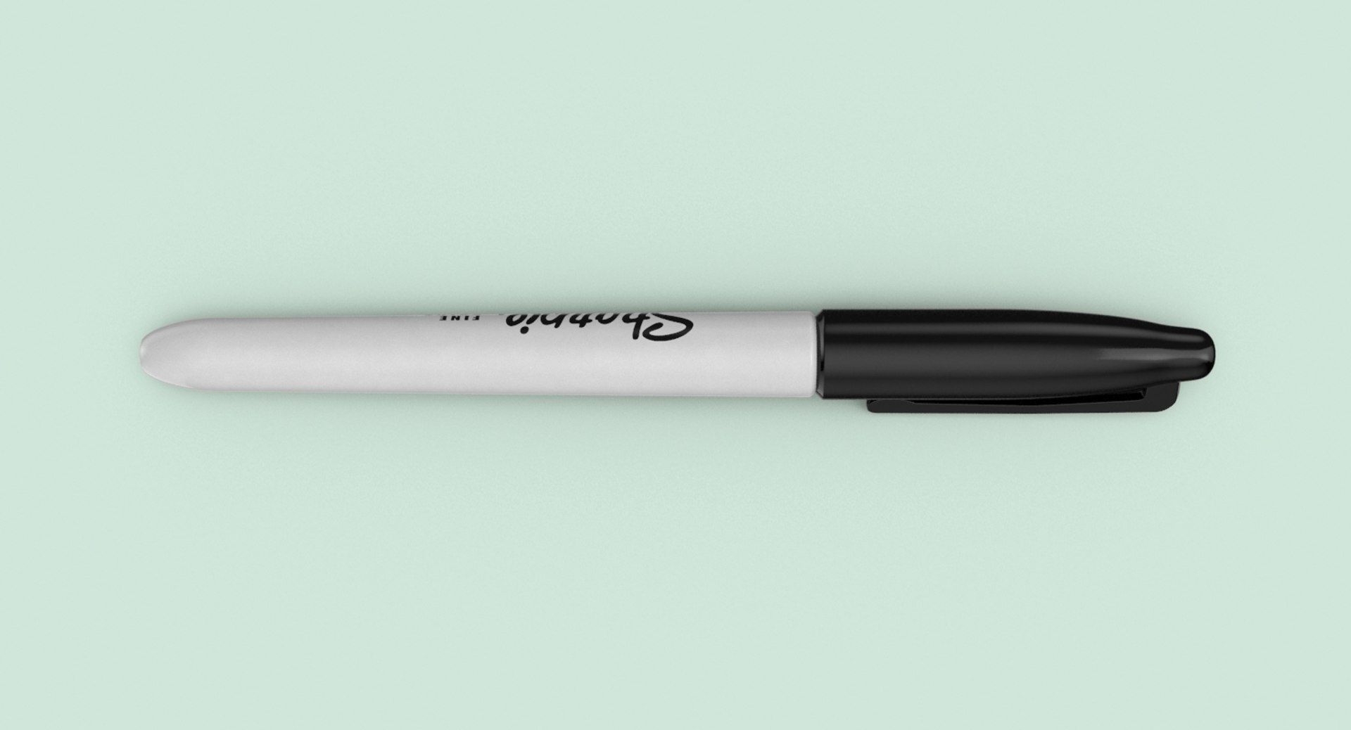 Standard-sharpie-marker---branded-cap-on Model - TurboSquid 1312488