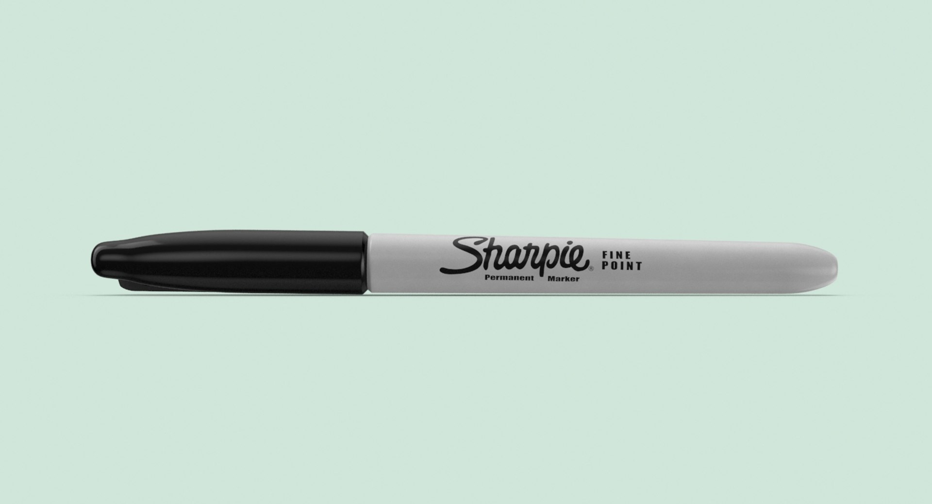 Standard-sharpie-marker---branded-cap-on Model - TurboSquid 1312488