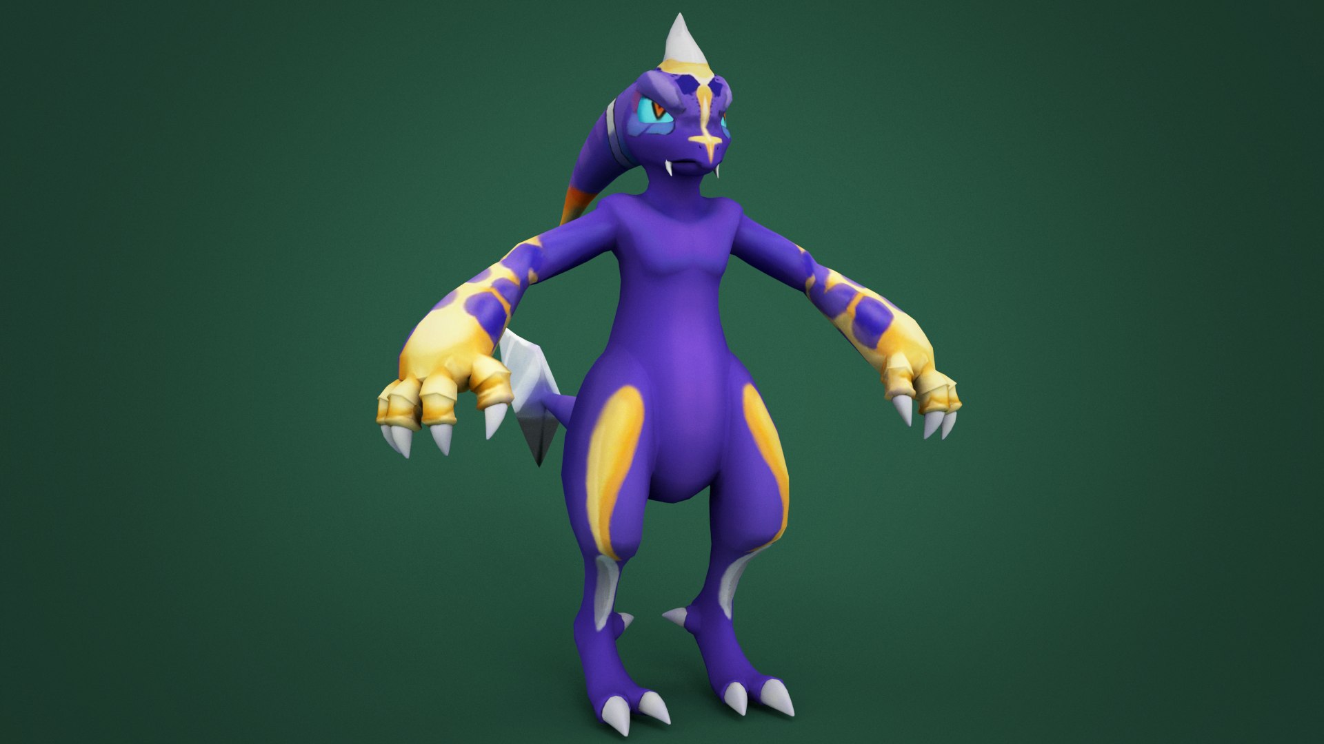 Mewtwo Pokemon Low-poly Handpainting 3D - TurboSquid 1867385