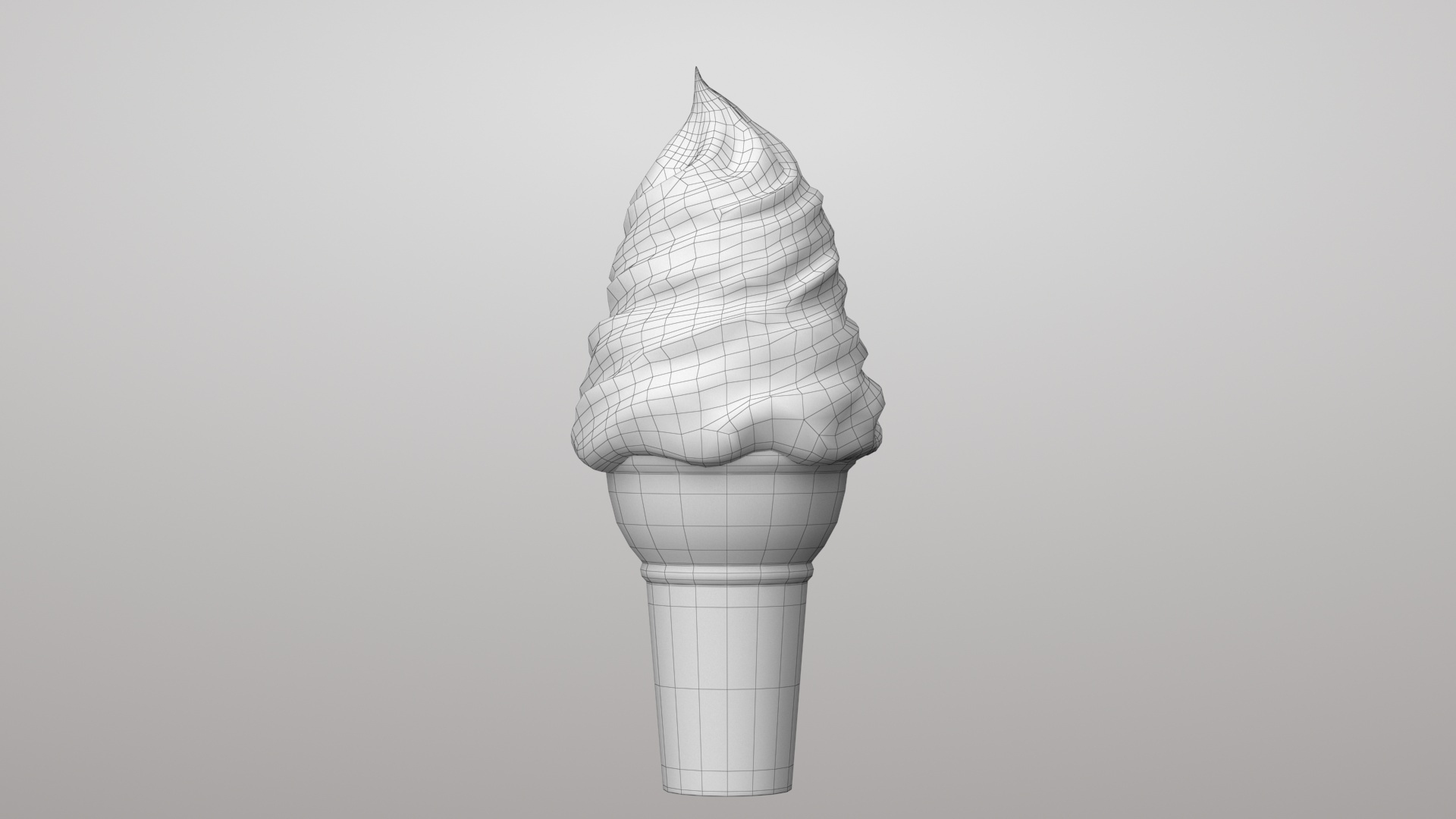 3D Ice Cream Cone Chocolate 2v PBR - TurboSquid 2189278