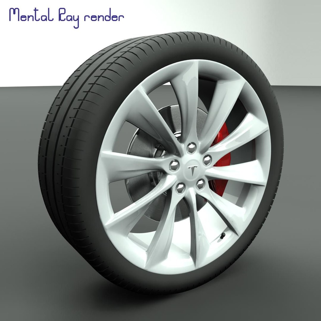 3d model of wheel tesla s