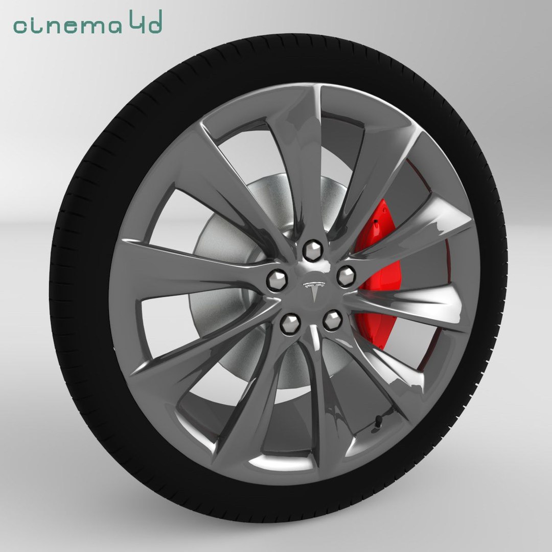 3d model of wheel tesla s