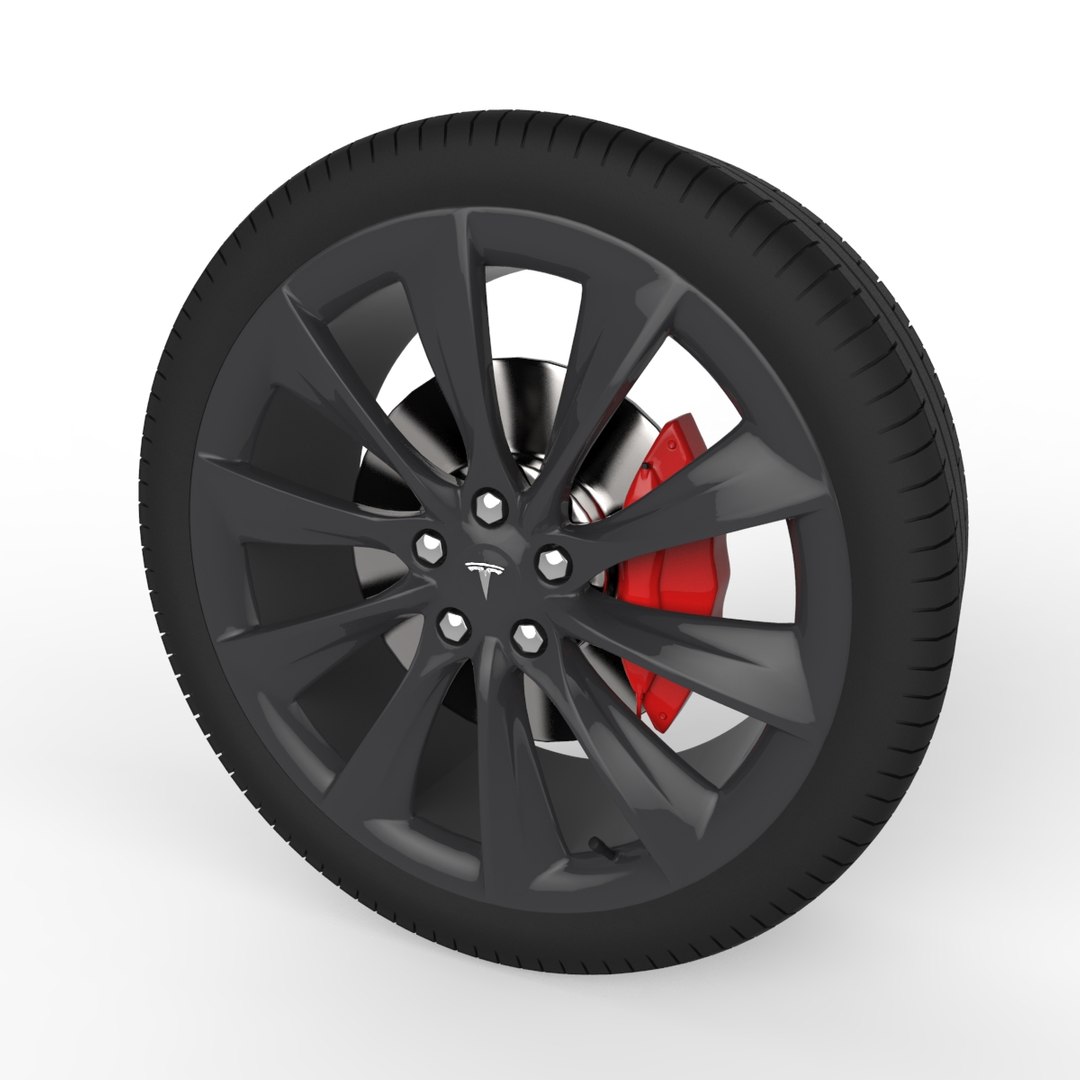 3d model of wheel tesla s