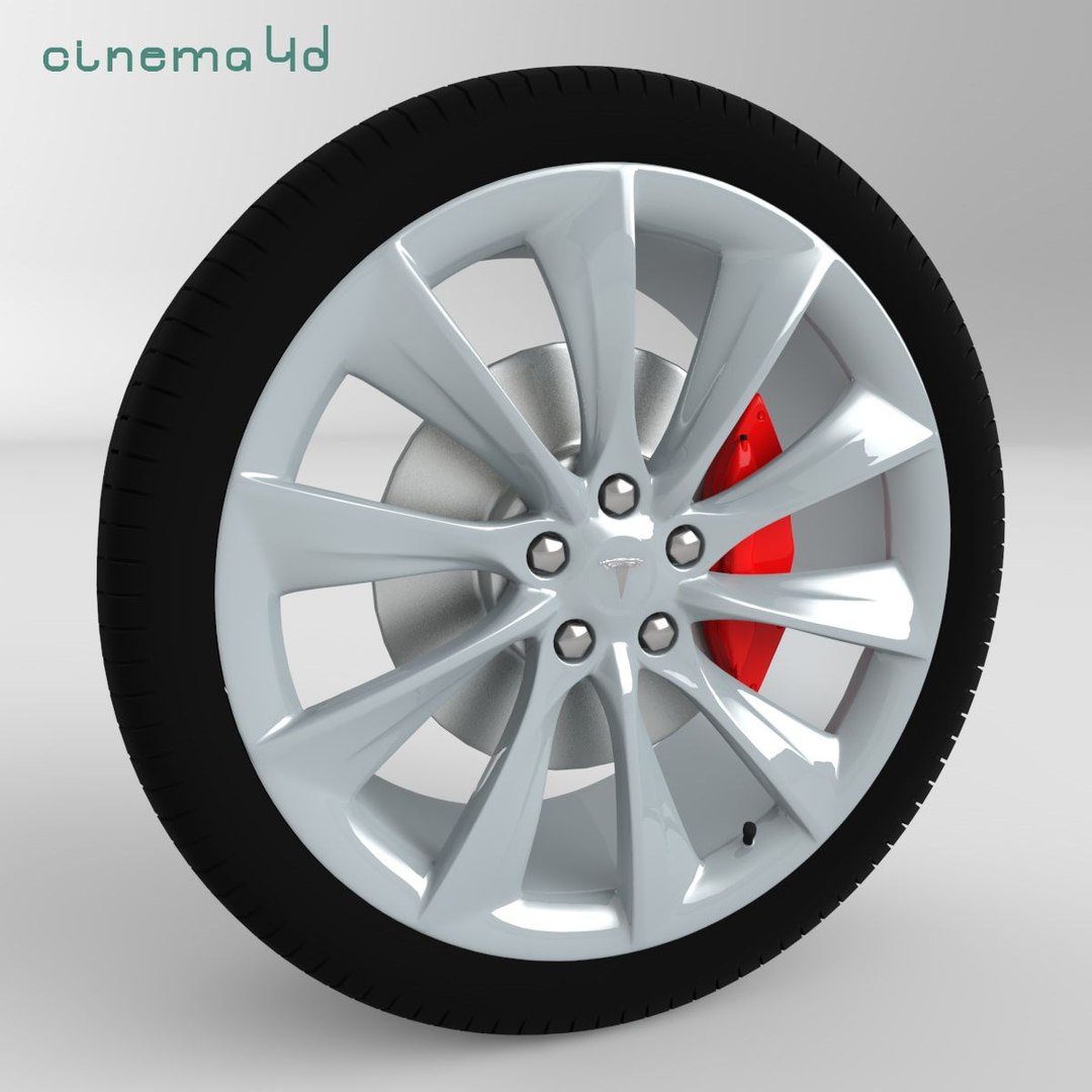 3d model of wheel tesla s