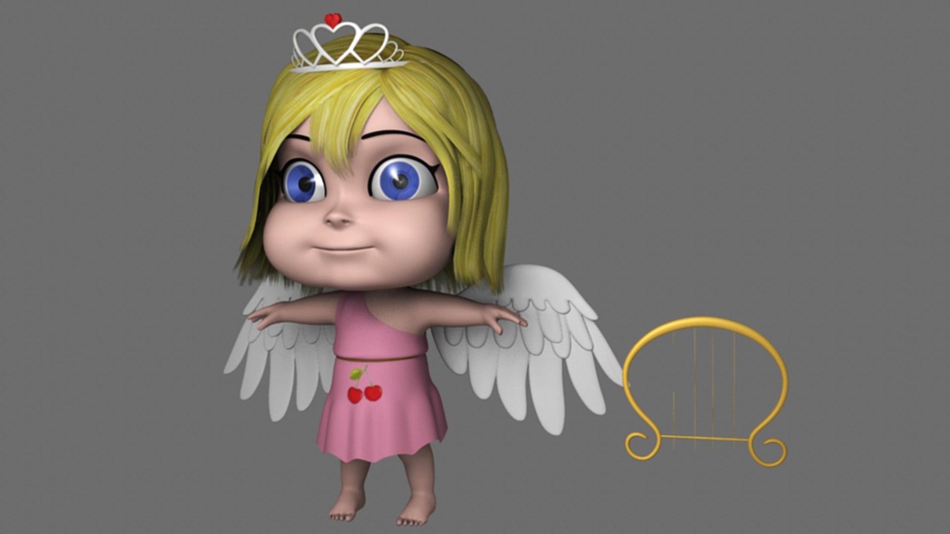 angel girl 3d model