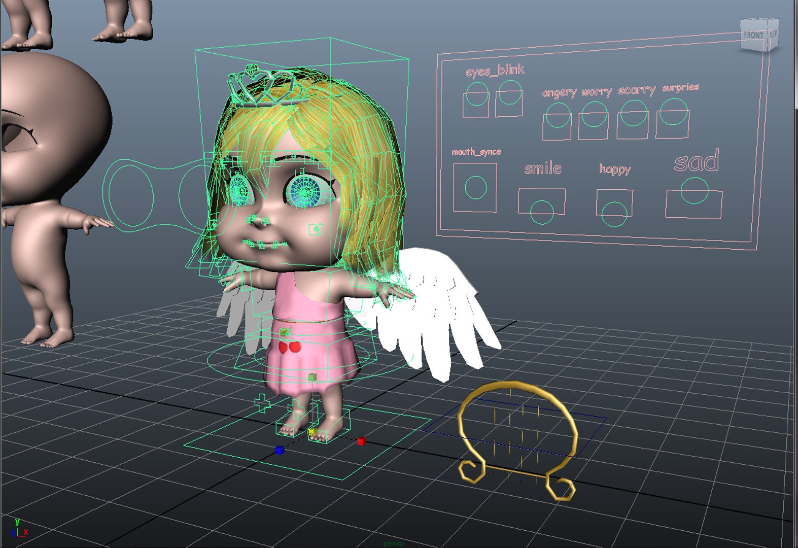 angel girl 3d model