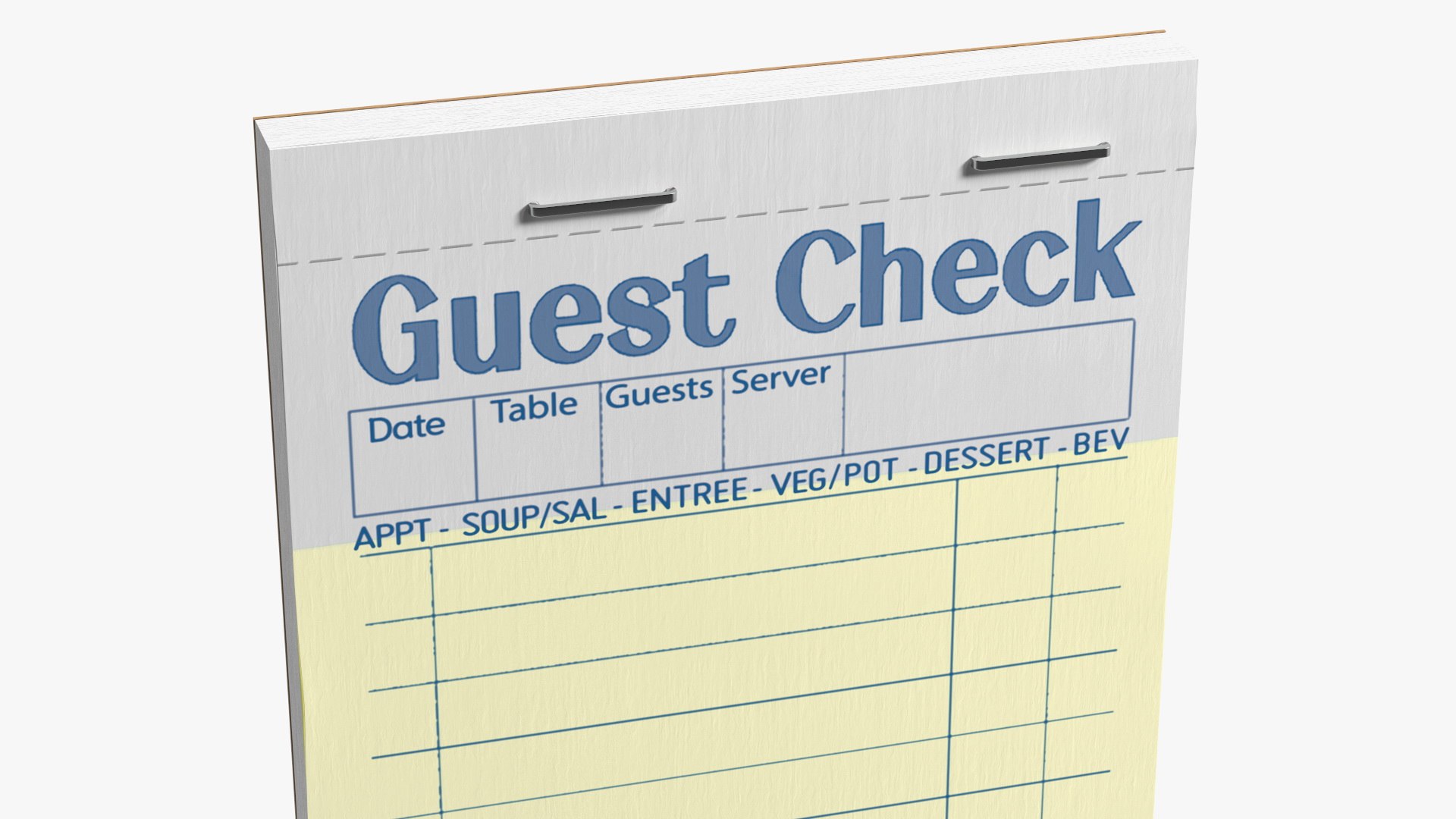 3D Yellow Pages Guest Check Book - TurboSquid 2071328