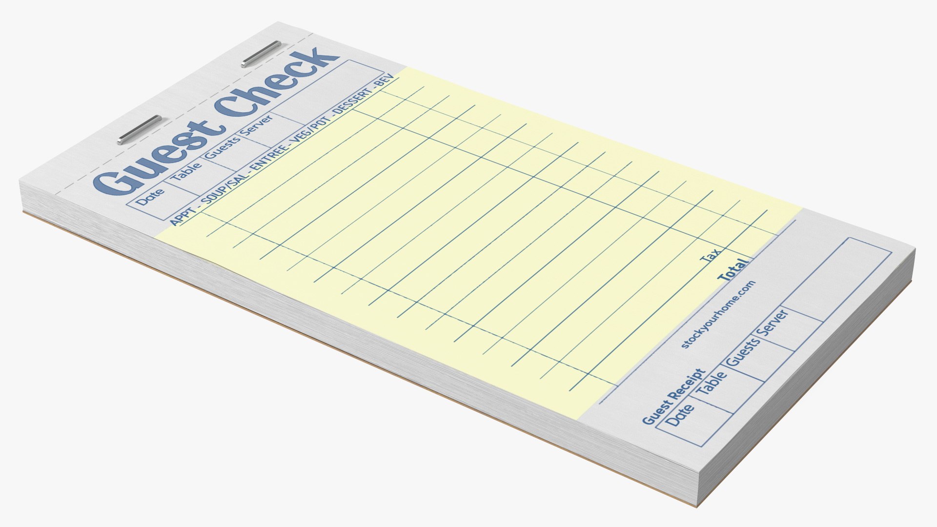 3D Yellow Pages Guest Check Book - TurboSquid 2071328