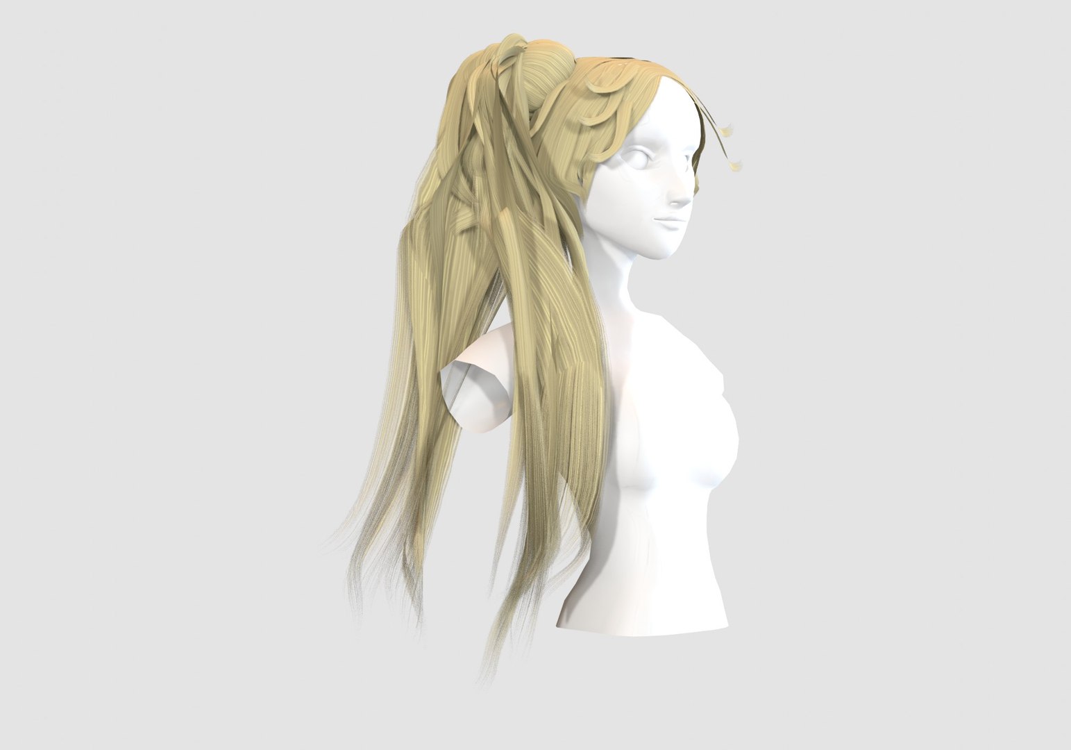 Side Pigtail Hairstyle 3D model - TurboSquid 1933168
