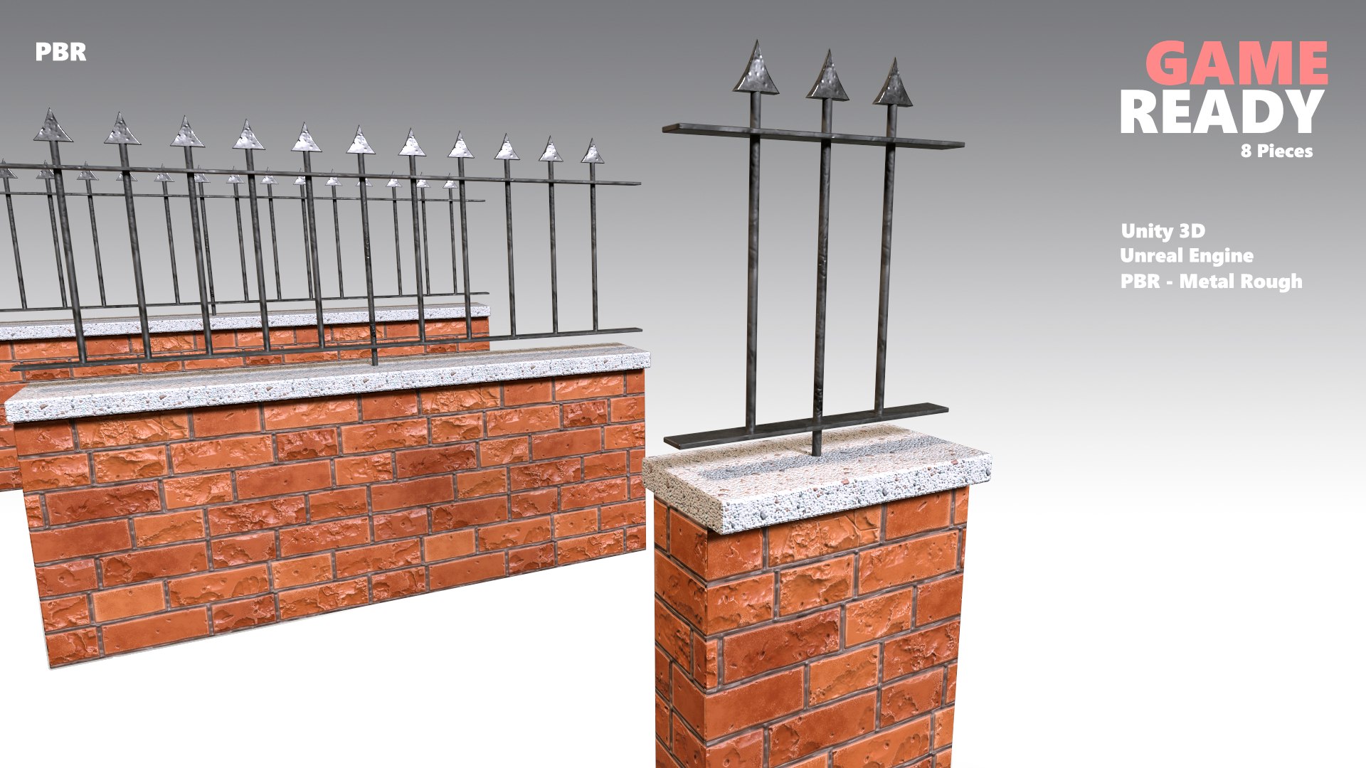 3D Modular Brick Wall Pack - TurboSquid 1464533