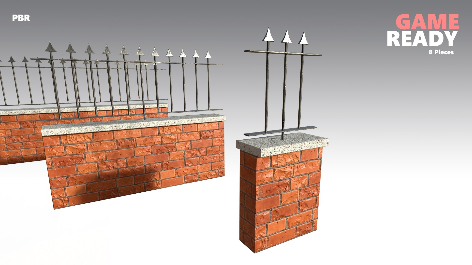 3D Modular Brick Wall Pack - TurboSquid 1464533