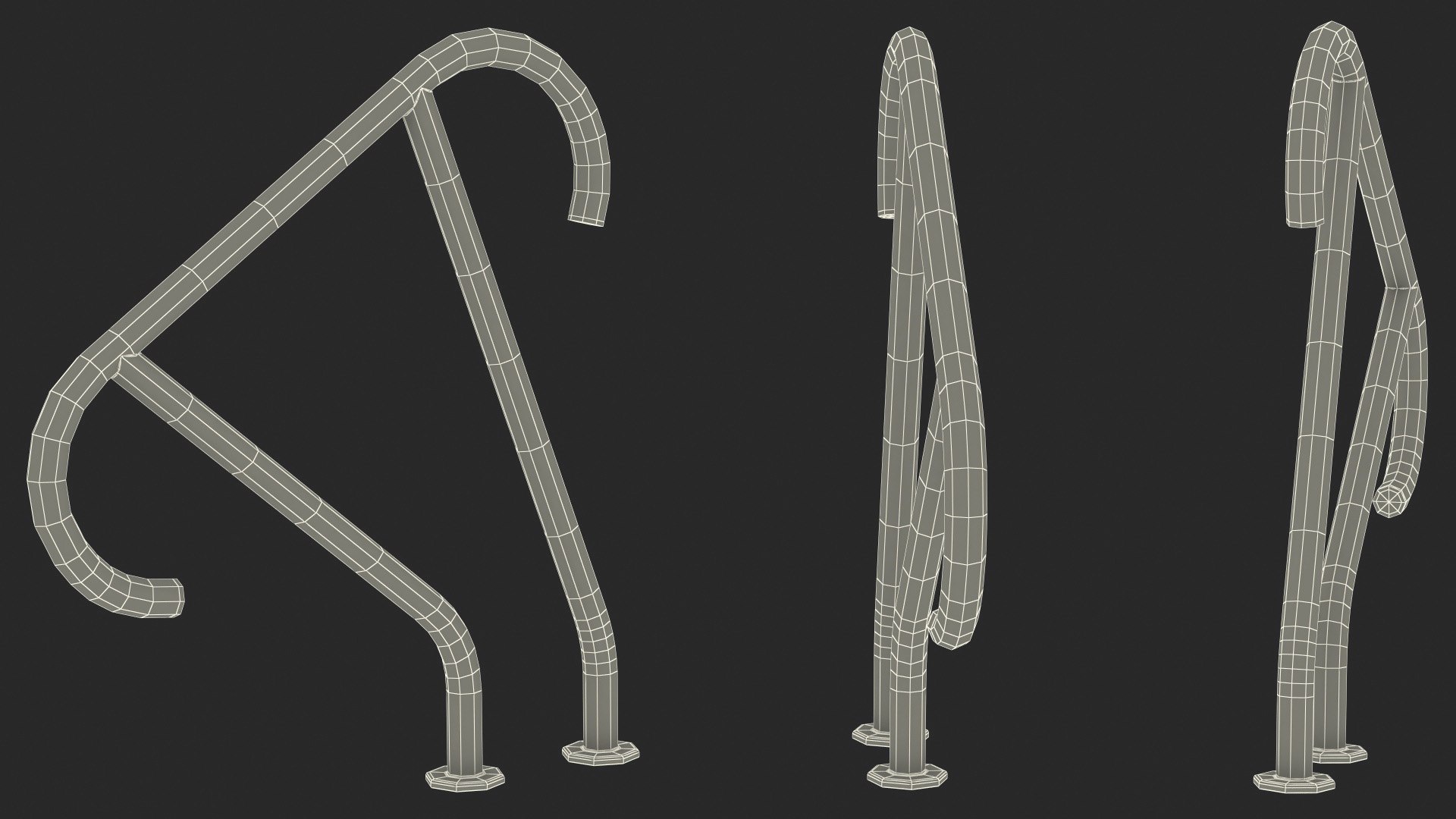 3D Designer Pool Hand Rail - TurboSquid 1989381