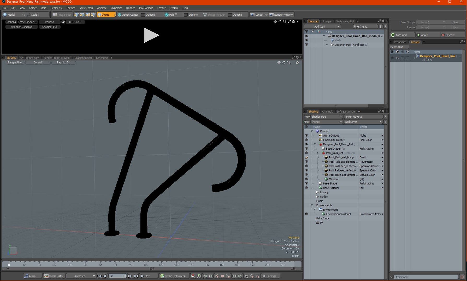 3D Designer Pool Hand Rail - TurboSquid 1989381