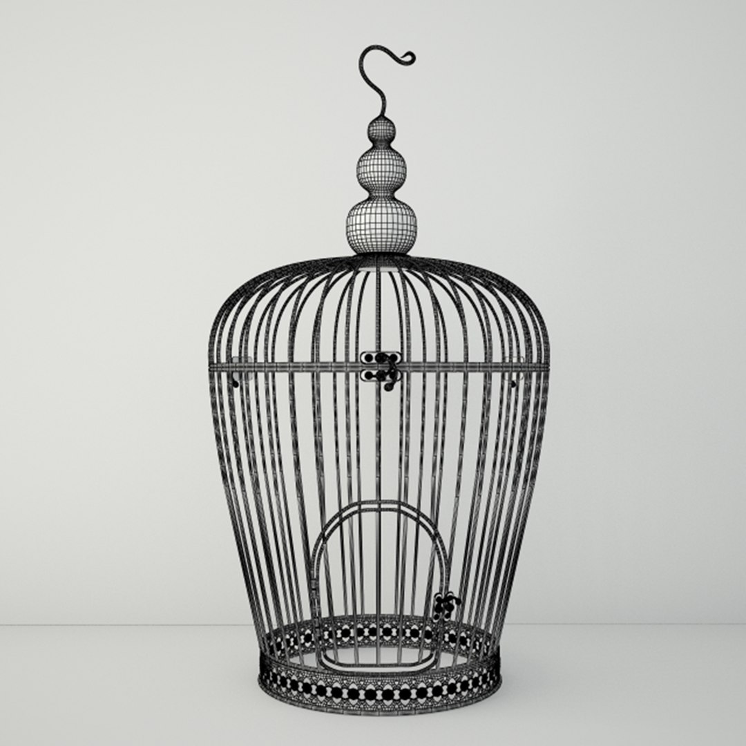 3D Rusted Metal Bird Cage Model - TurboSquid 1197015