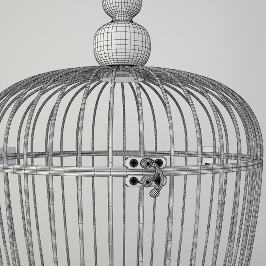 3D Rusted Metal Bird Cage Model - TurboSquid 1197015