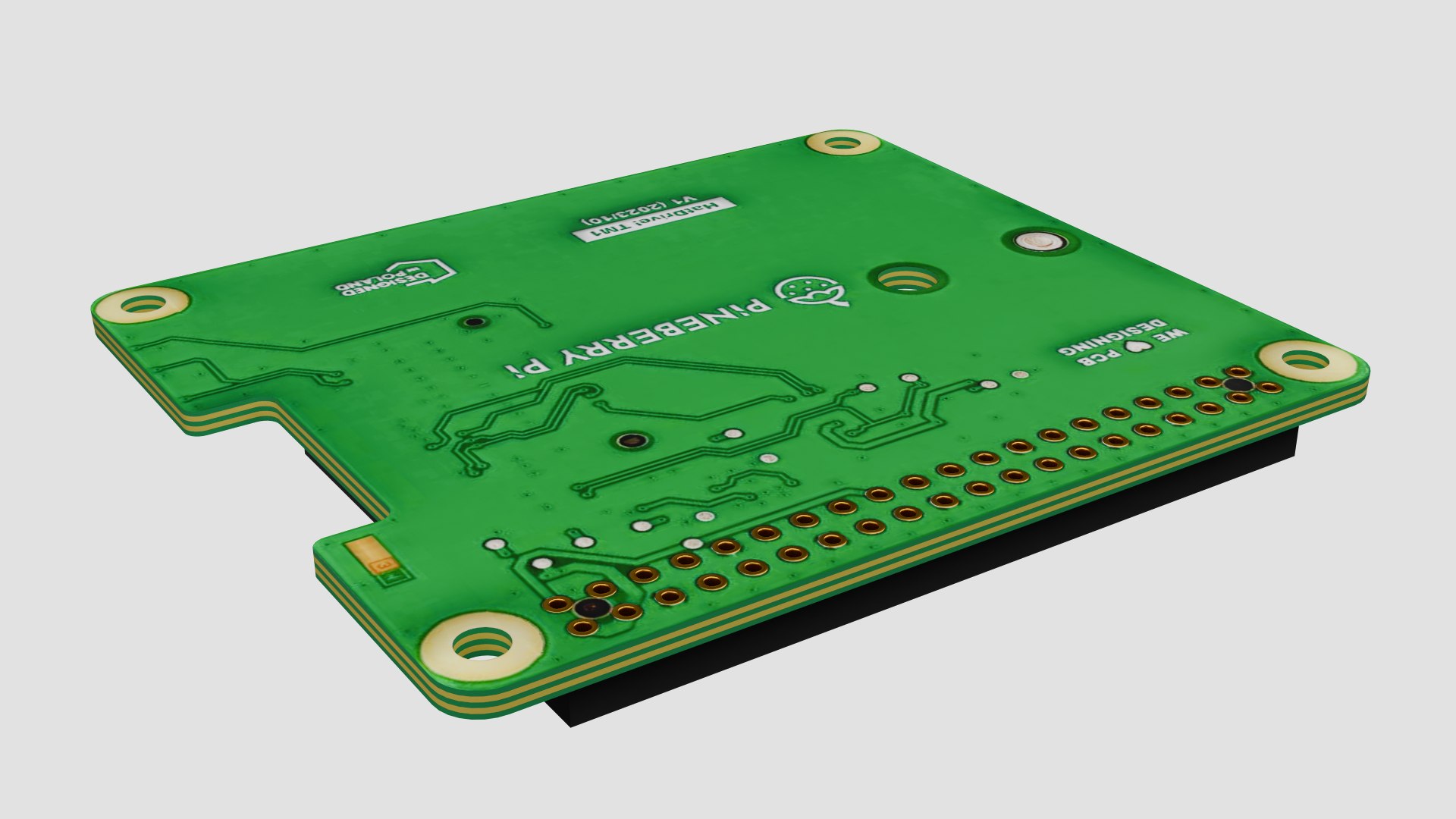 3D Pineberry Pi M2 HAT - TurboSquid 2240068