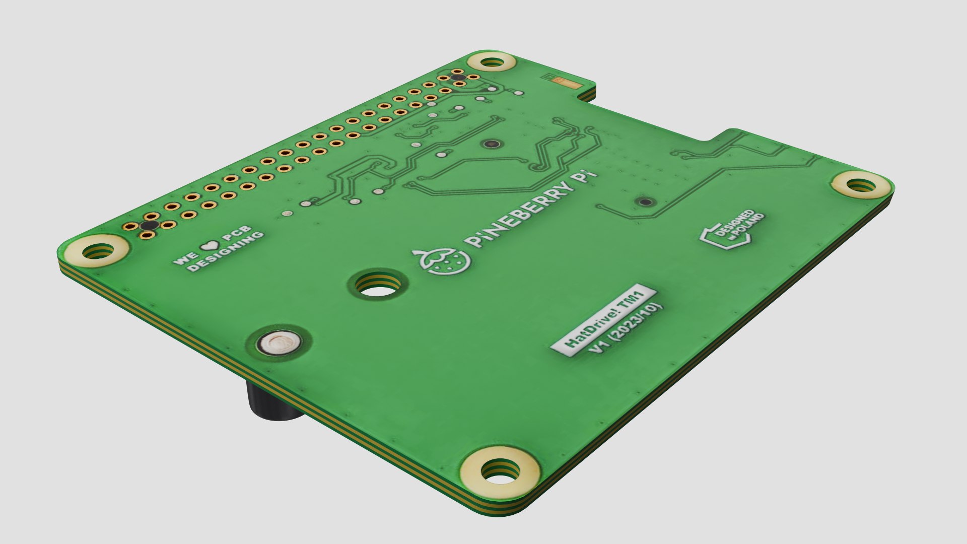 3D Pineberry Pi M2 HAT - TurboSquid 2240068