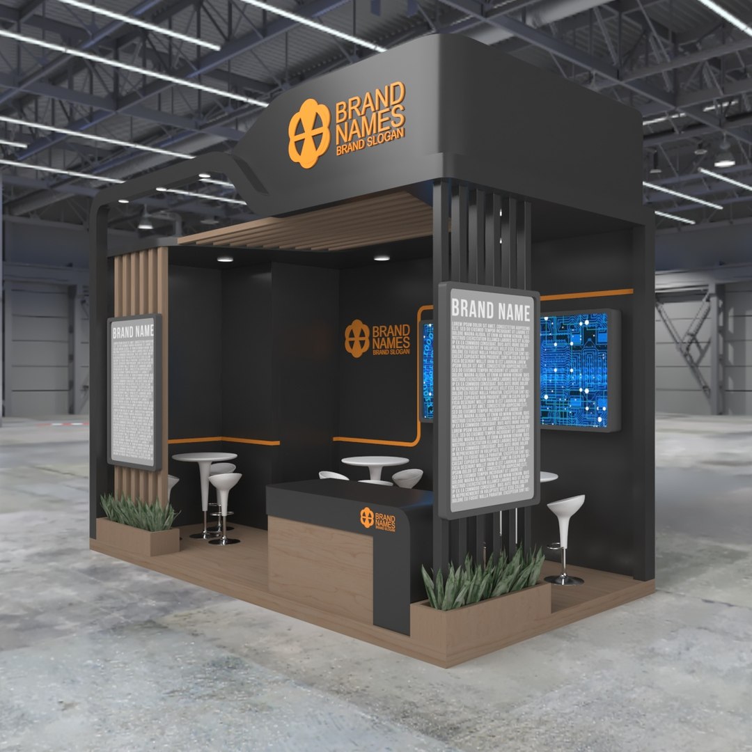 Exhibition Stand 3D Model - TurboSquid 1769008