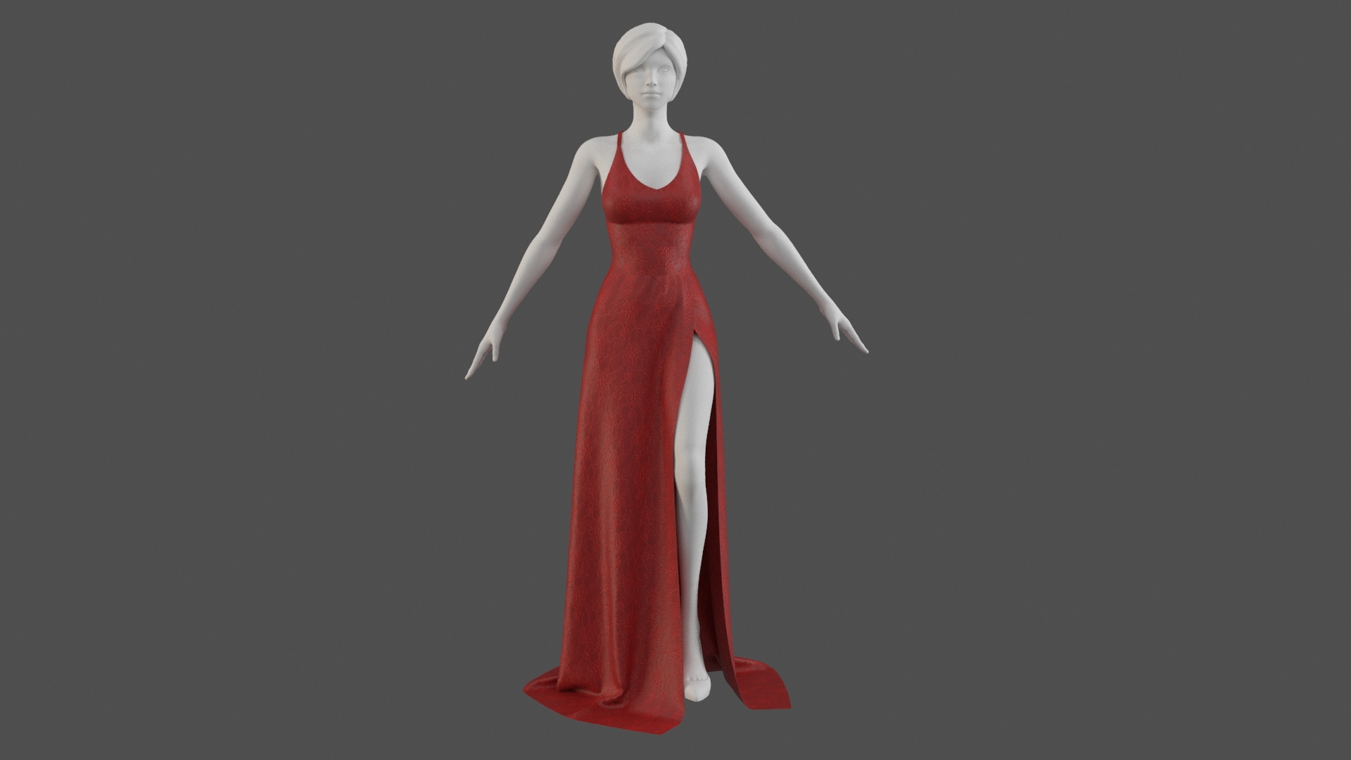 Dress Gown 3D Model - TurboSquid 1616173