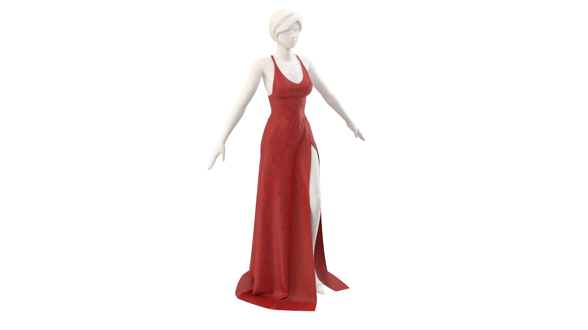 Dress Gown 3D Model - TurboSquid 1616173