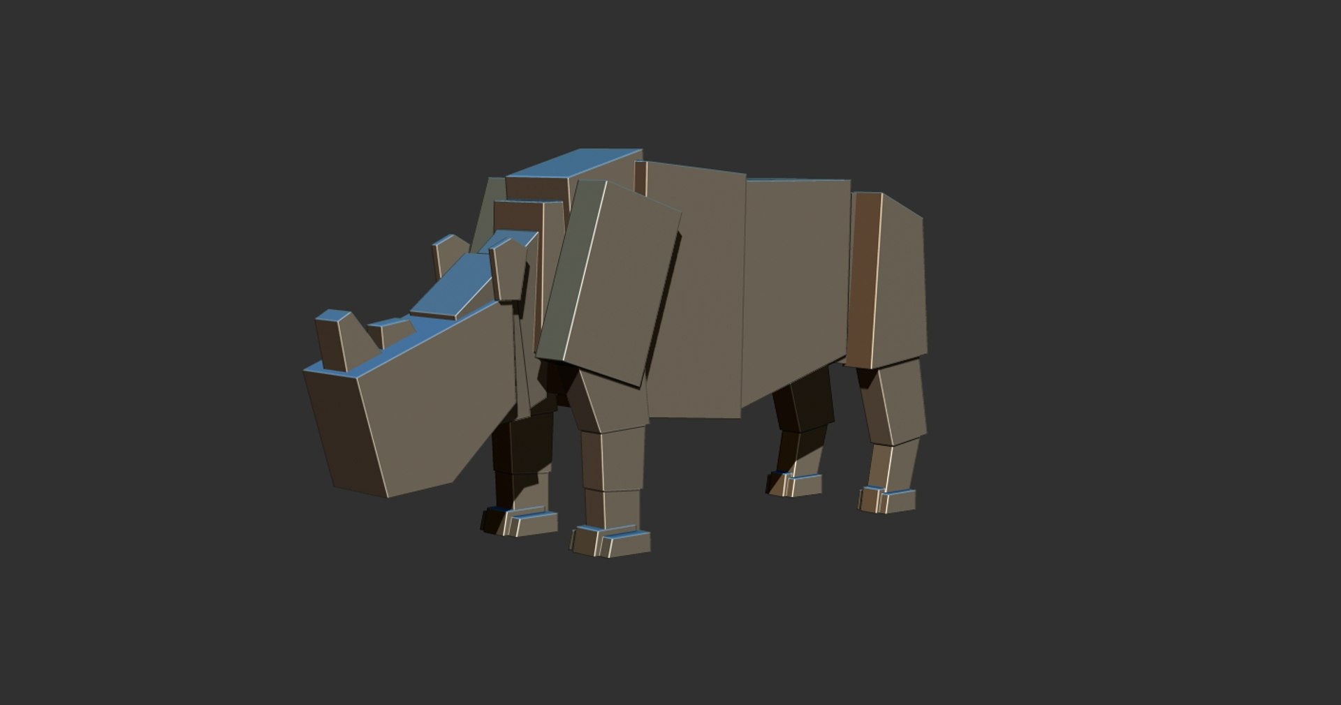 3D boxy rhino rig model - TurboSquid 1320283