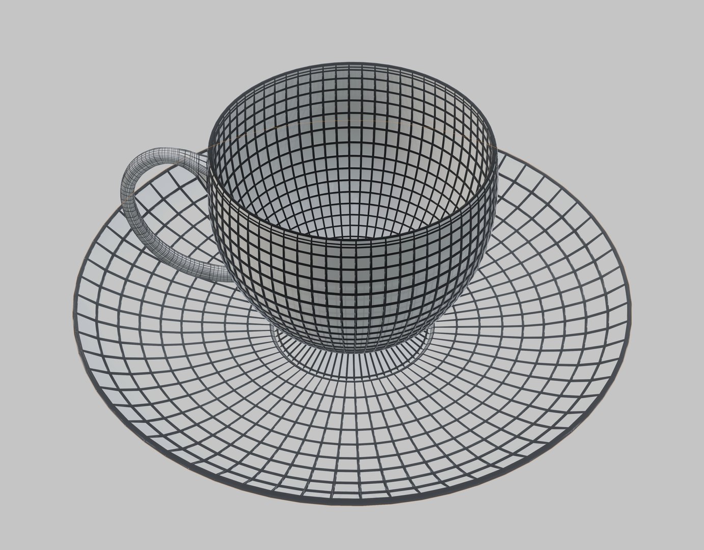 3D Cups Of Tea With Plate Model - TurboSquid 2279380