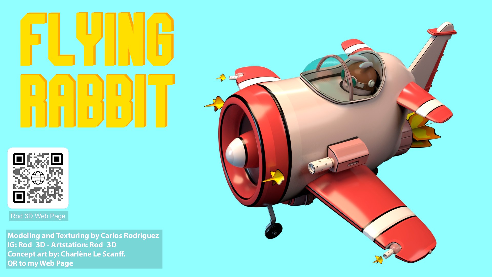 兔子飞行飞机3D模型 - TurboSquid 2146699