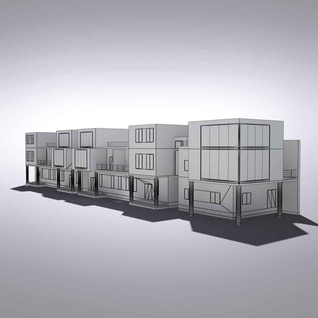Modern Generic Building 3d Model