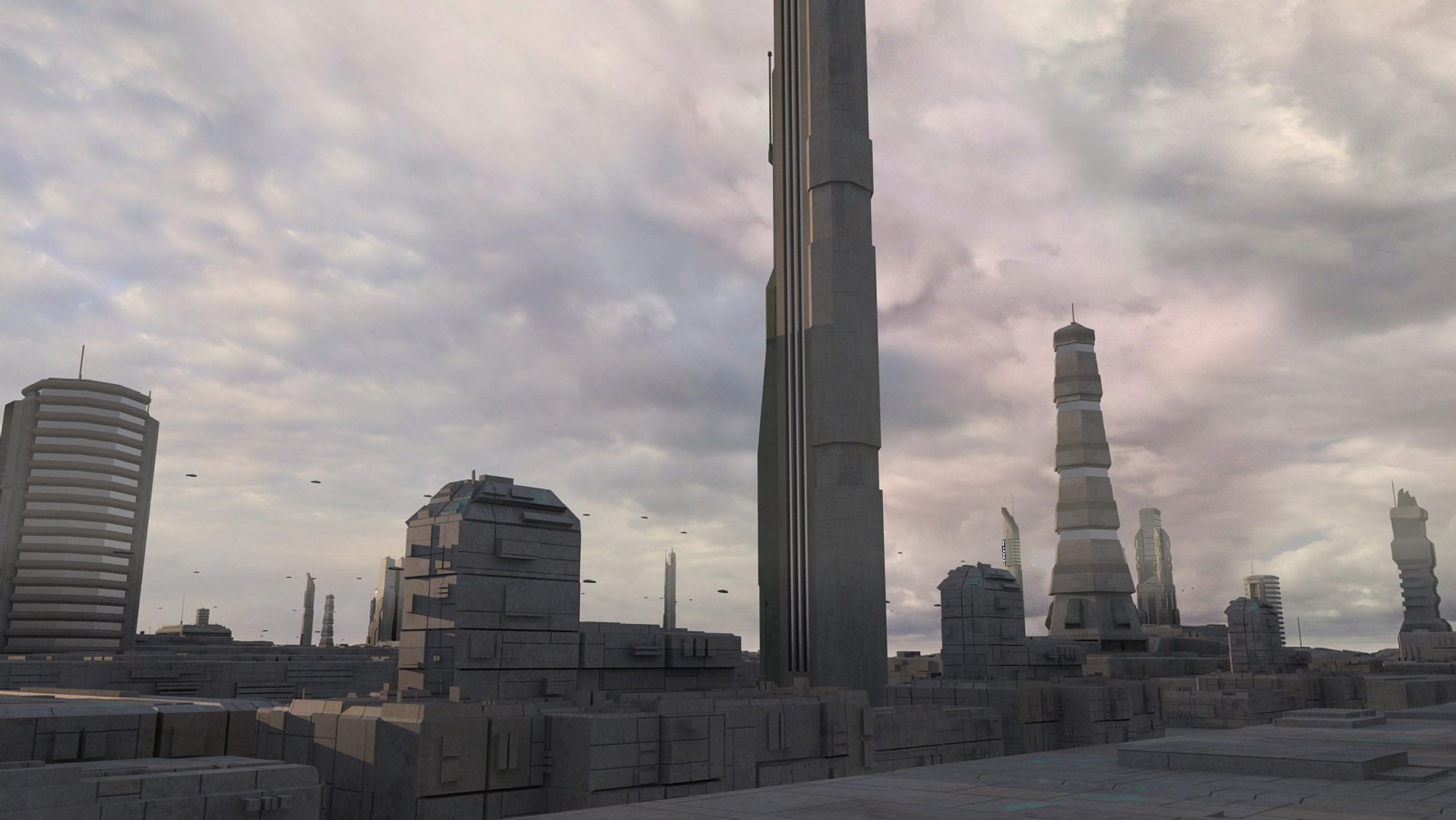 3ds Max Sci Fi Futuristic City