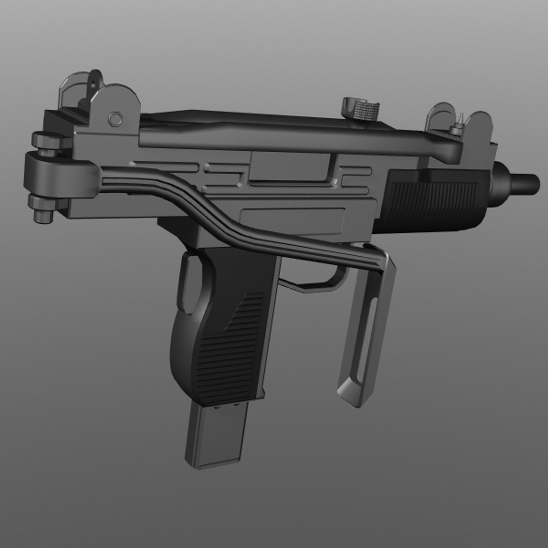 3d mini uzi model