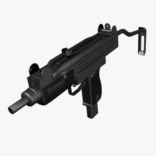 3d mini uzi model