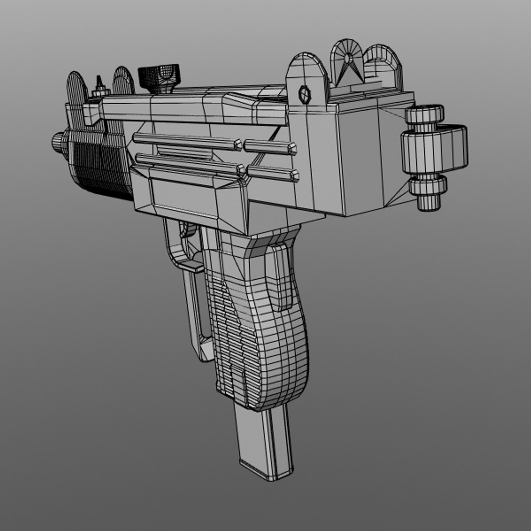 3d mini uzi model