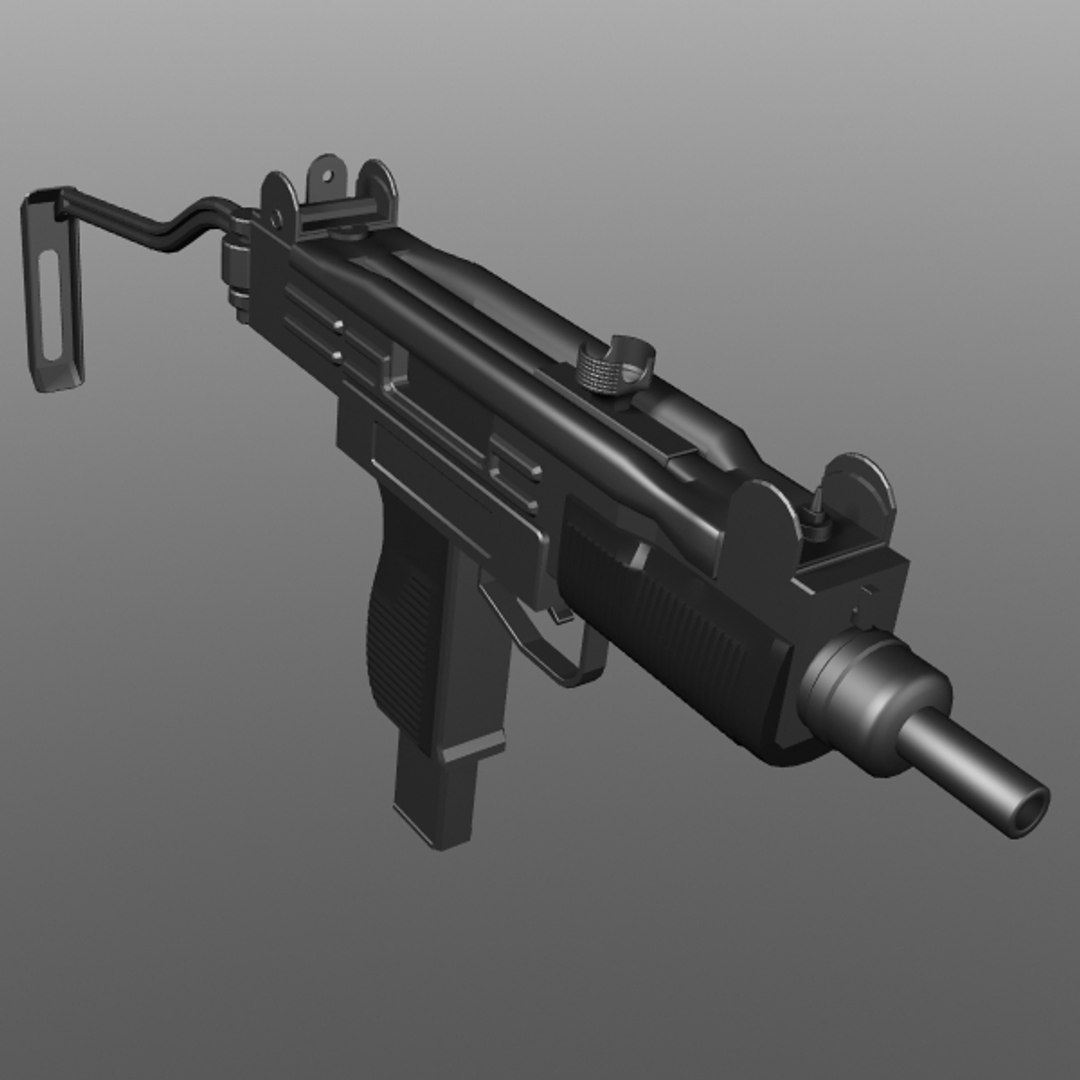 3d mini uzi model