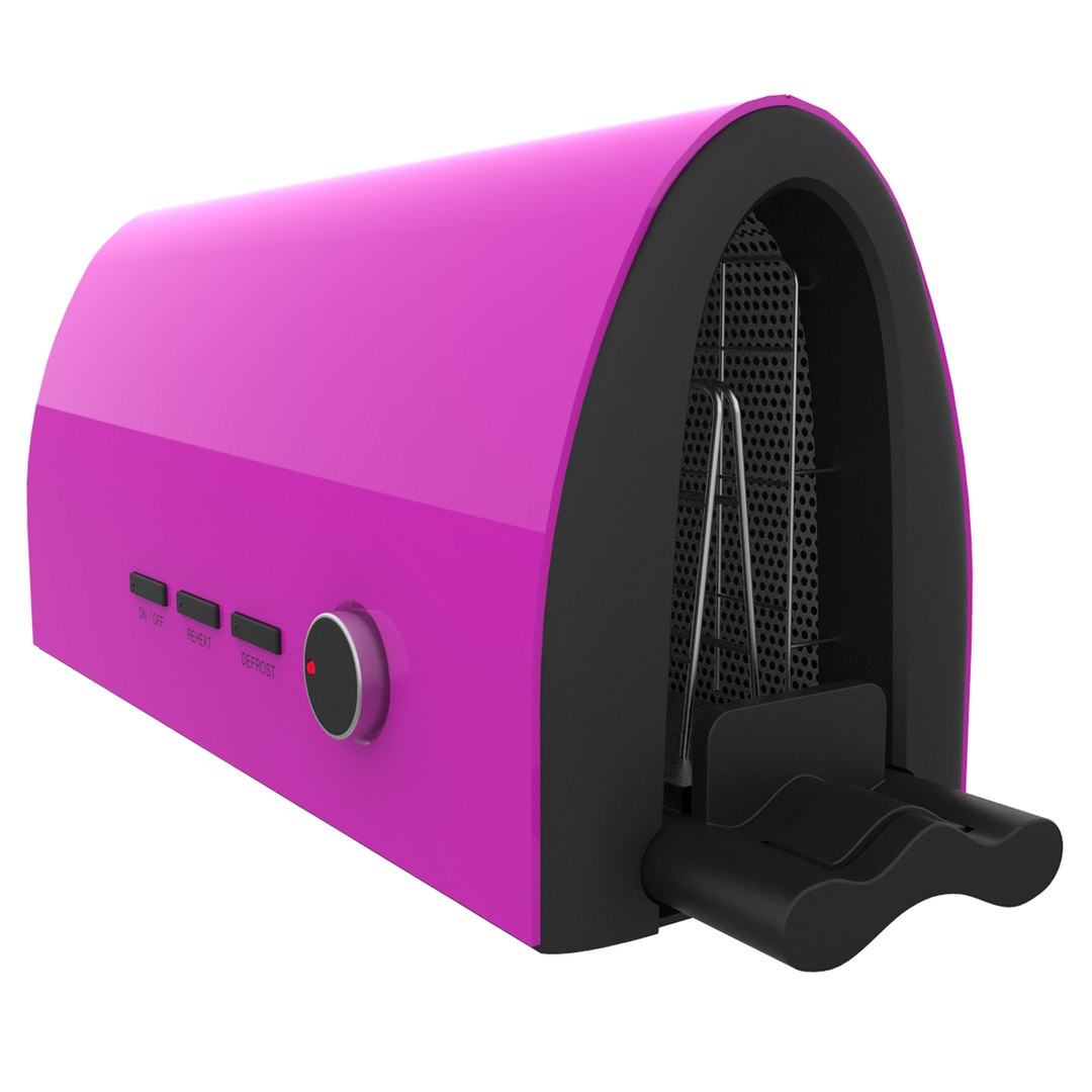 3d model of bread fried