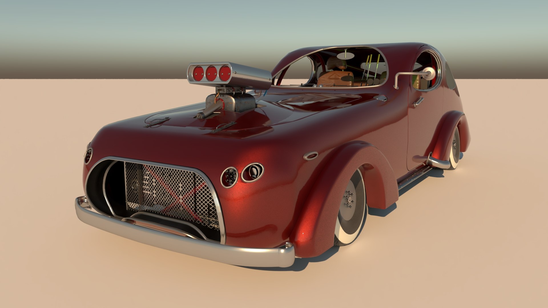 3D retro classic car - TurboSquid 1394976
