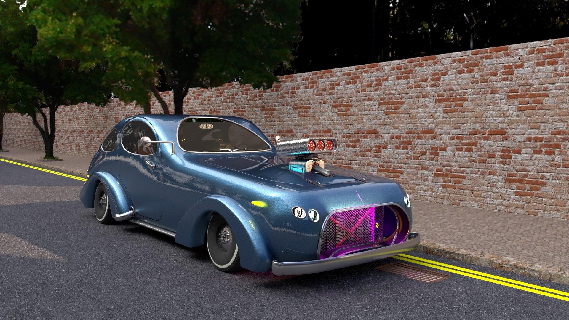 3D retro classic car - TurboSquid 1394976
