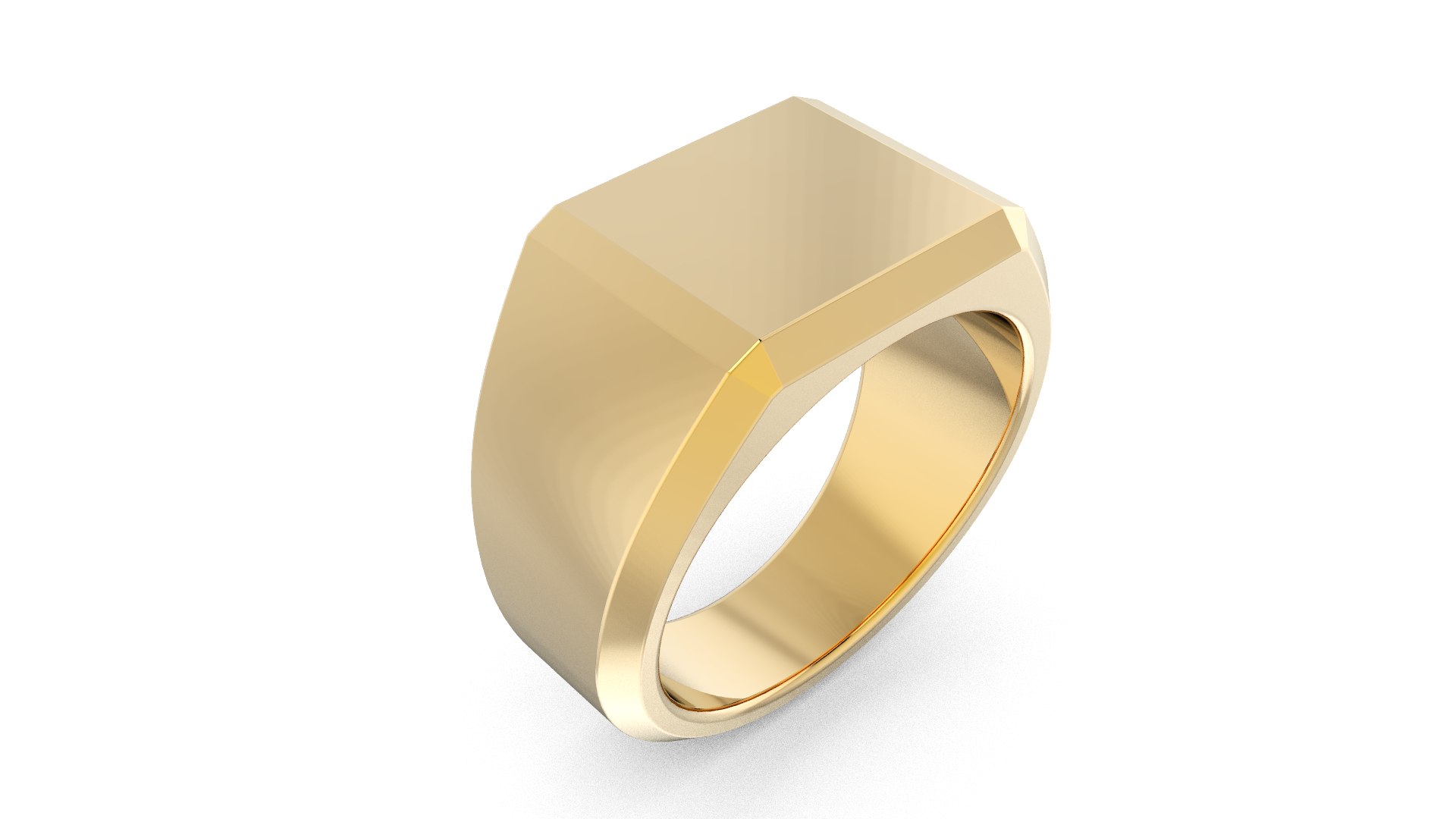 Plain Square Signet Ring 3D - TurboSquid 2031709