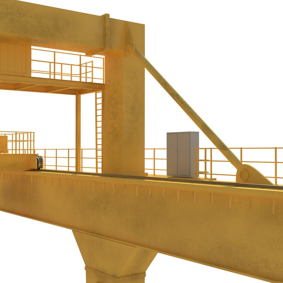 Rail Mounted Gantry Container Crane 3d Model