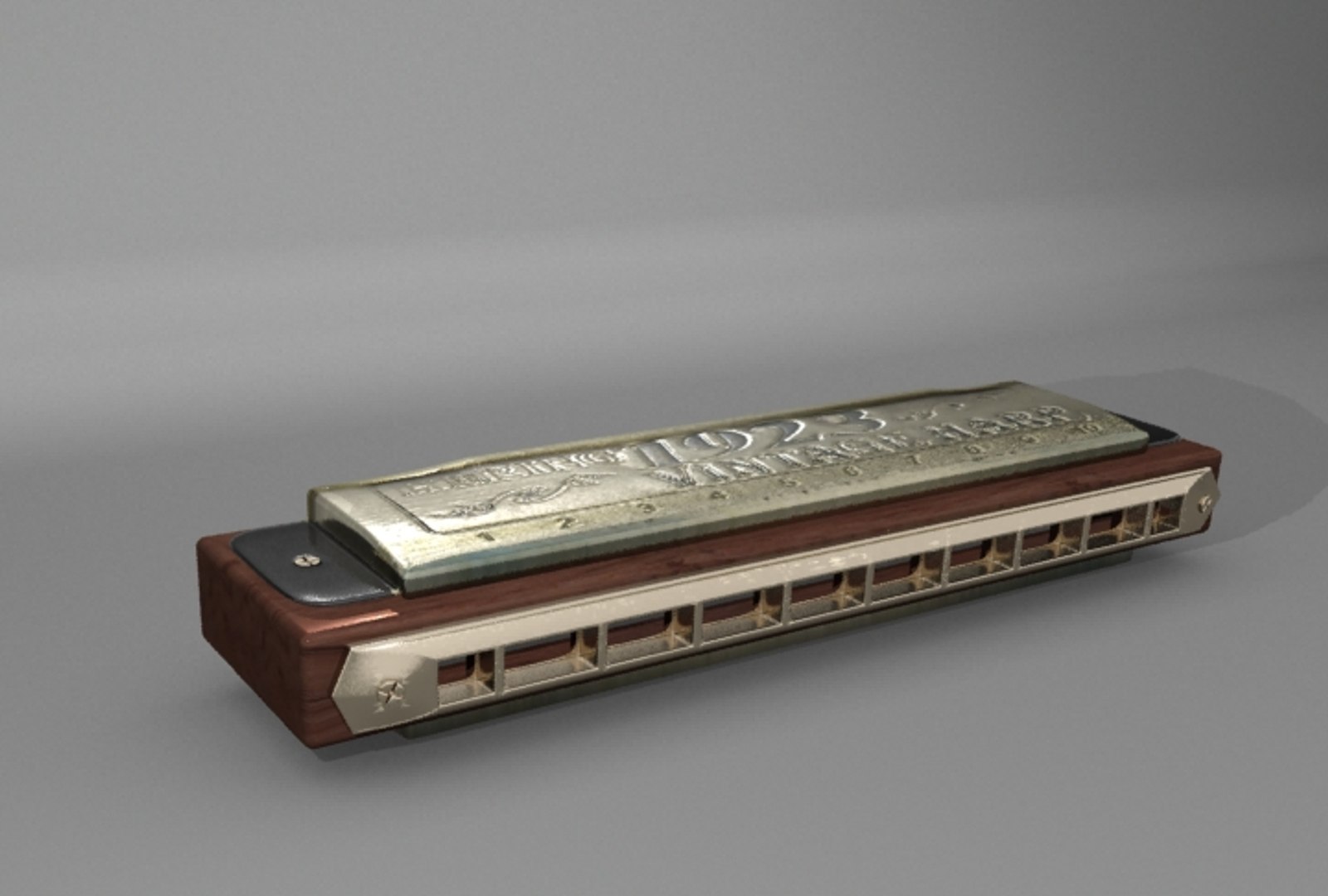 Harmonica Harp 3d Model