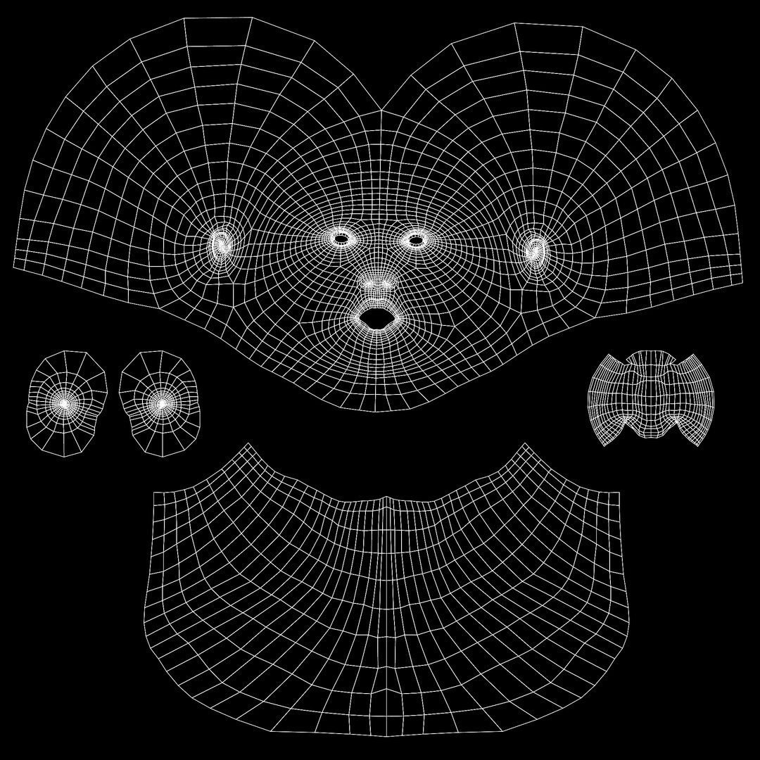 3d Model Of Realistic Head Base Mesh