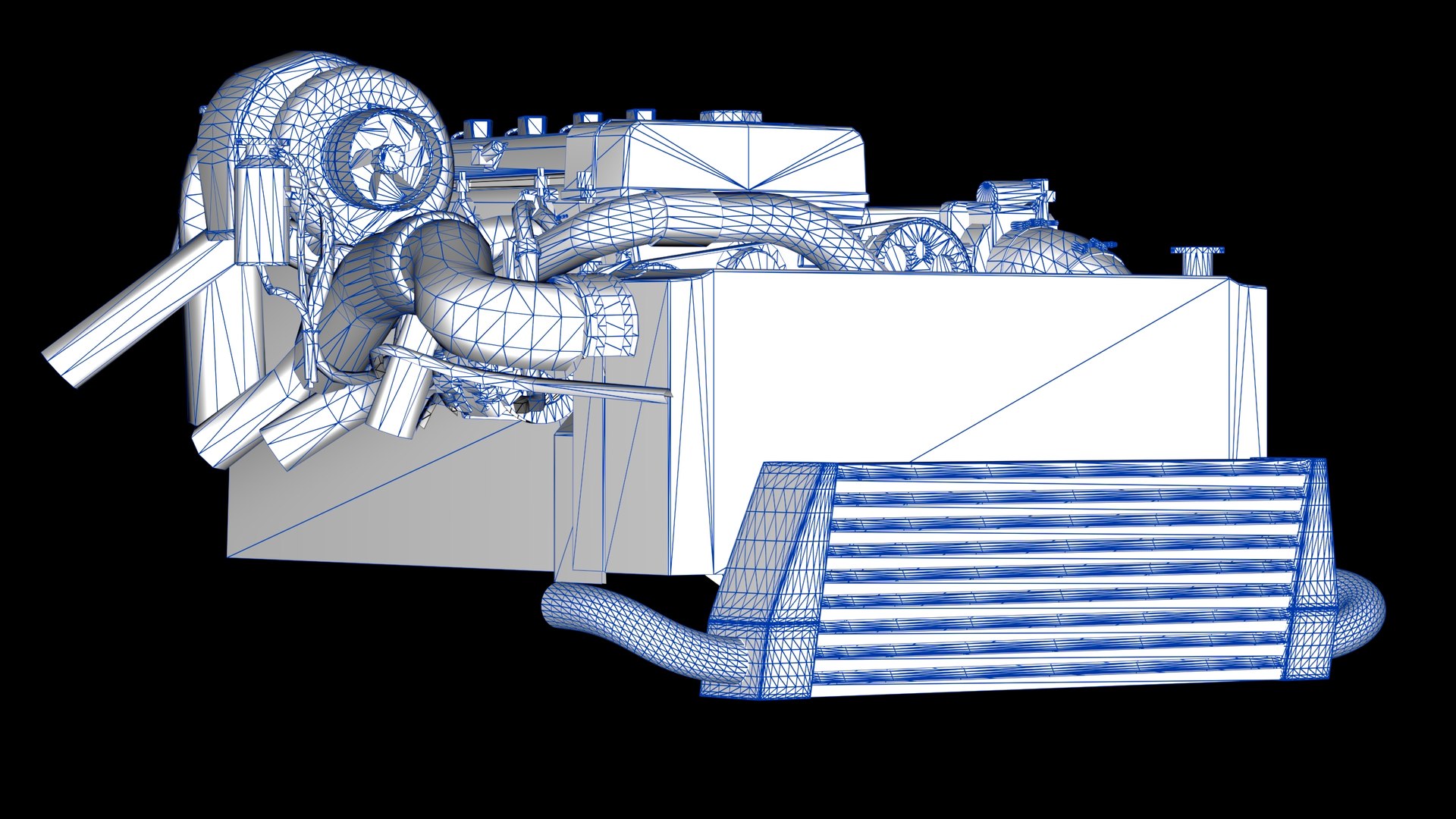 1JZ GTE Single Turbo Low Poly Engine 3D Model - TurboSquid 2307226