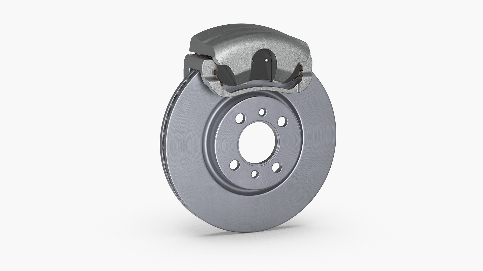 3D Ventilated Brake Disc With Gray Caliper - TurboSquid 2388794