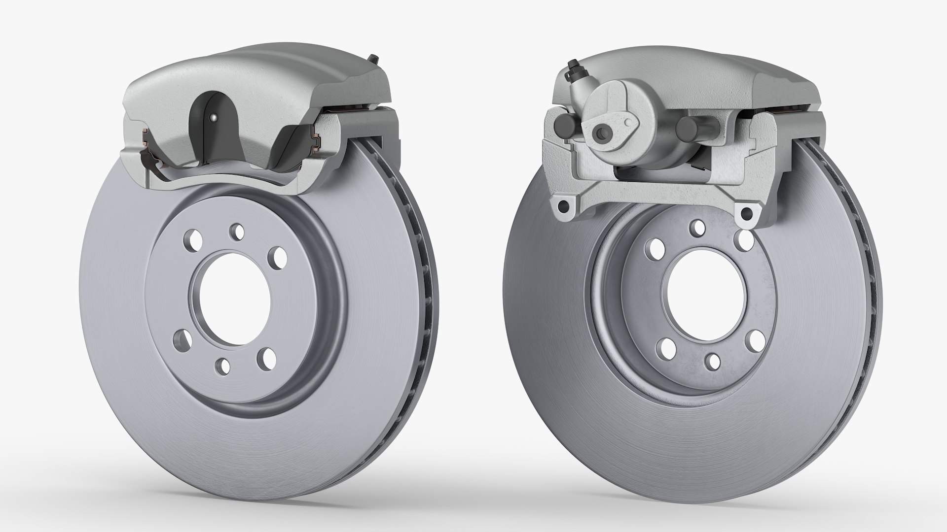 3D Ventilated Brake Disc With Gray Caliper - TurboSquid 2388794