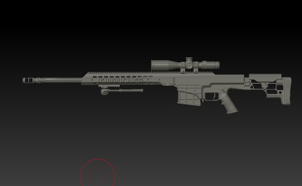 Barrent rifle 3D model - TurboSquid 1245403