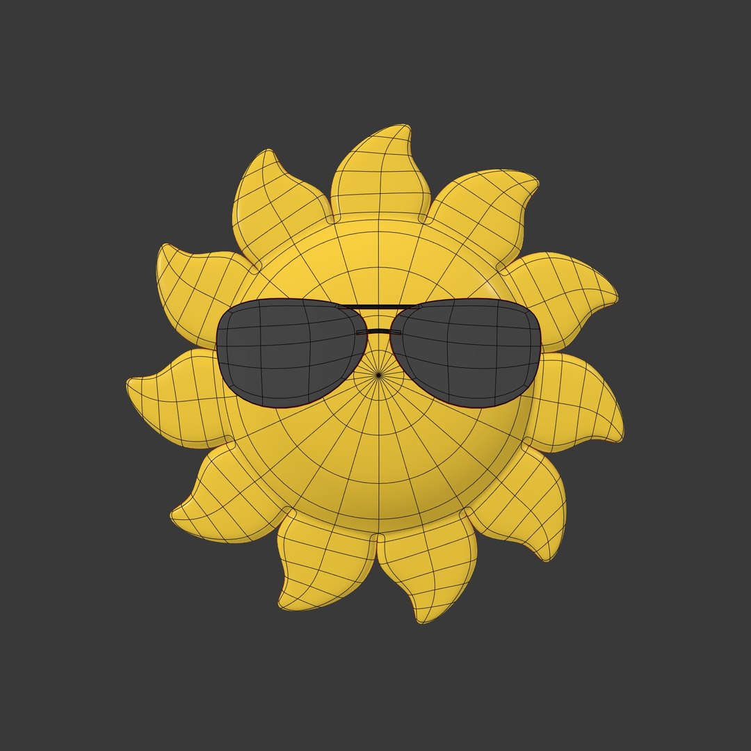 Cartoon Sun 3D - TurboSquid 1591696