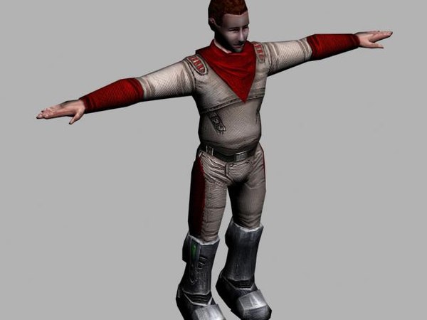 futuristic human character 3d max