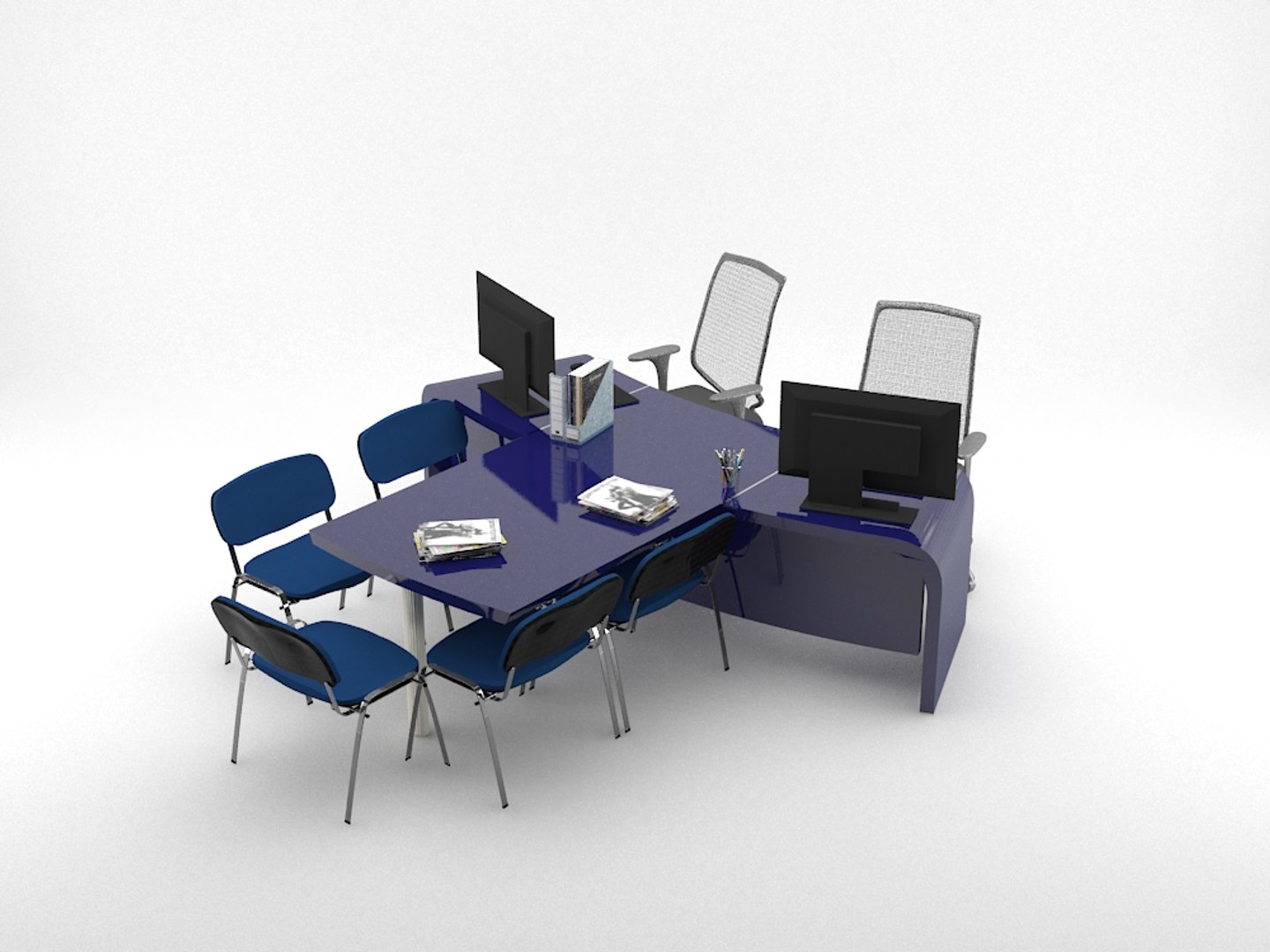 3d office table model