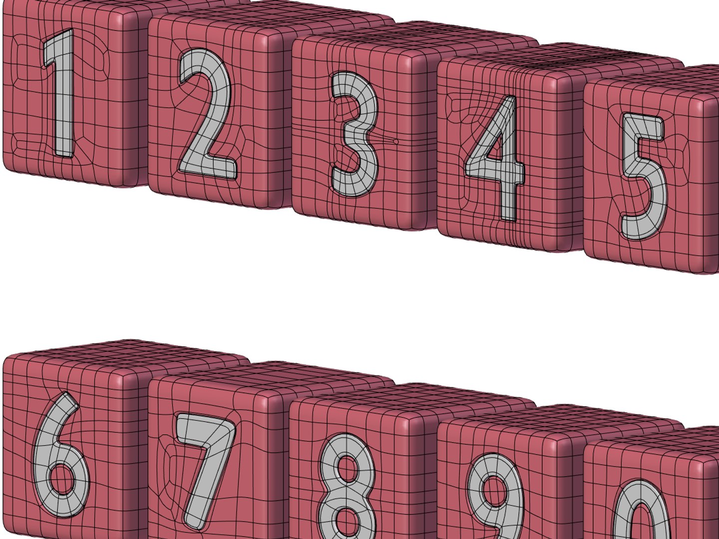 Numbers Symbols 3D Model - TurboSquid 1285172