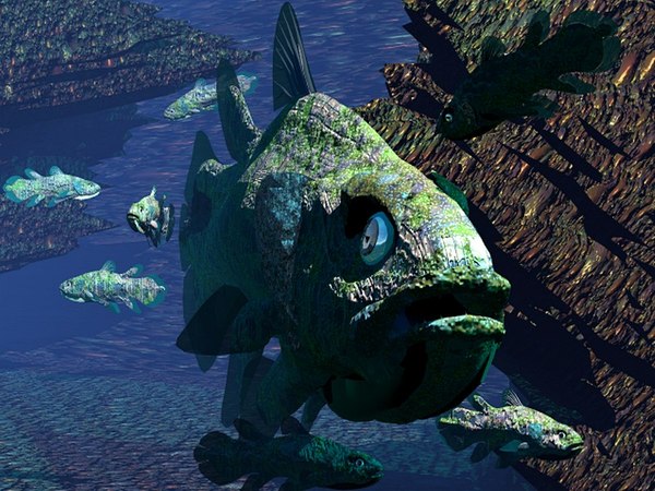 3ds coelacanth living fossil fish