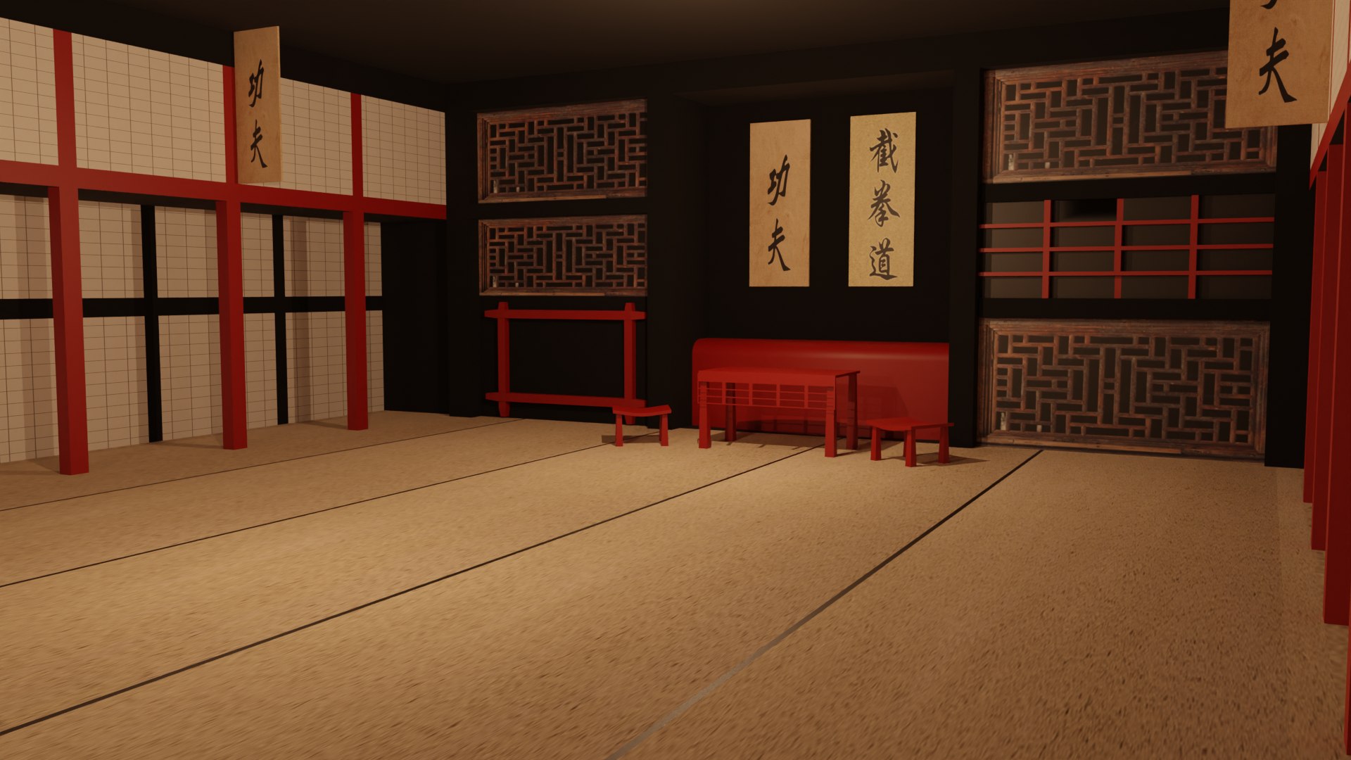 Kung-Fu Hall 3D - TurboSquid 2132080